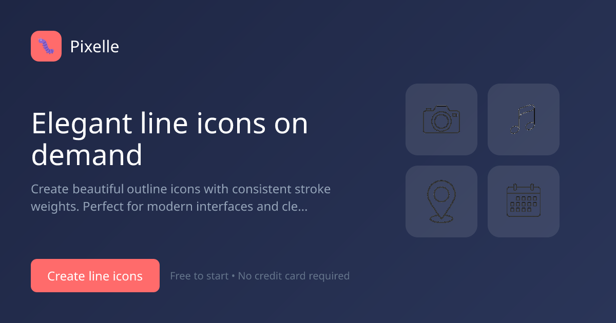 AI Line Icon Generator | Pixelle